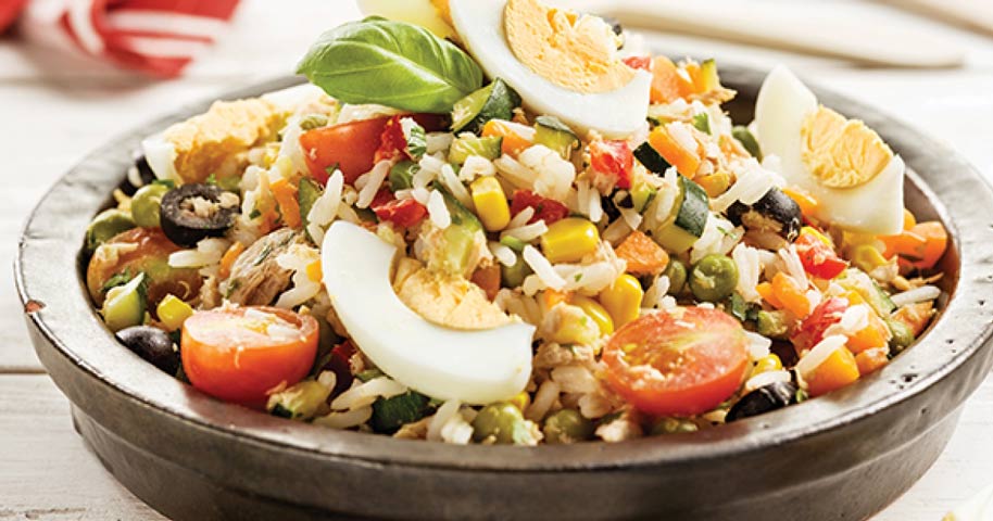 Receita Fácil De Salada Fria De Arroz Com Atum